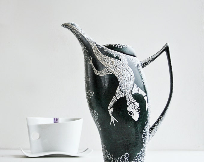 Teapot, Hand Painted Ceramic, Art Ceramic, Tea, Salamander Lizard - Etsy