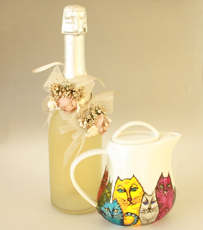 Ugly Funny Cats Teapot Ceramic Hand Painted | Etsy