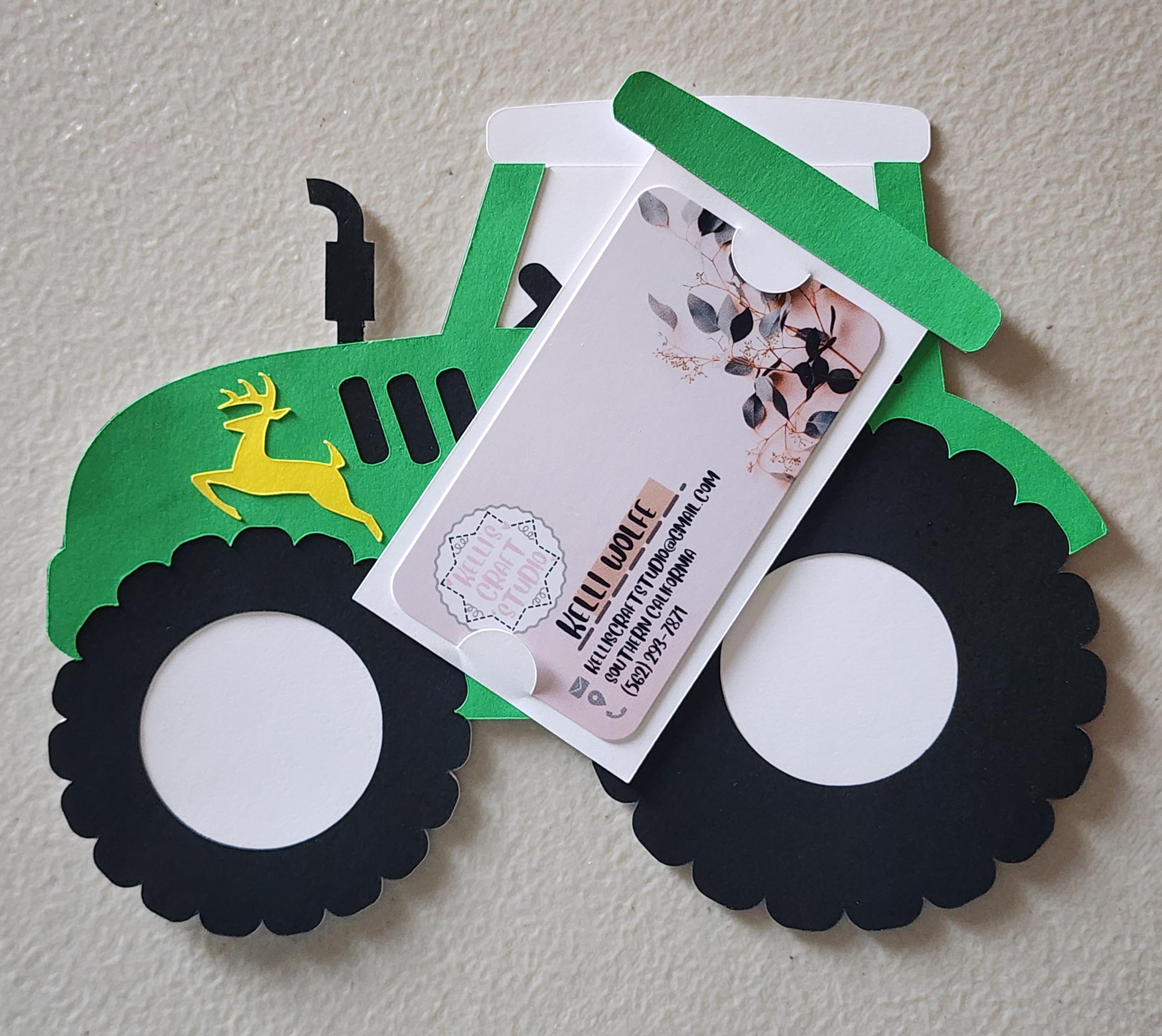 Handmade Farm Tractor Gift Card Holder: Customizable Paper Craft - Etsy