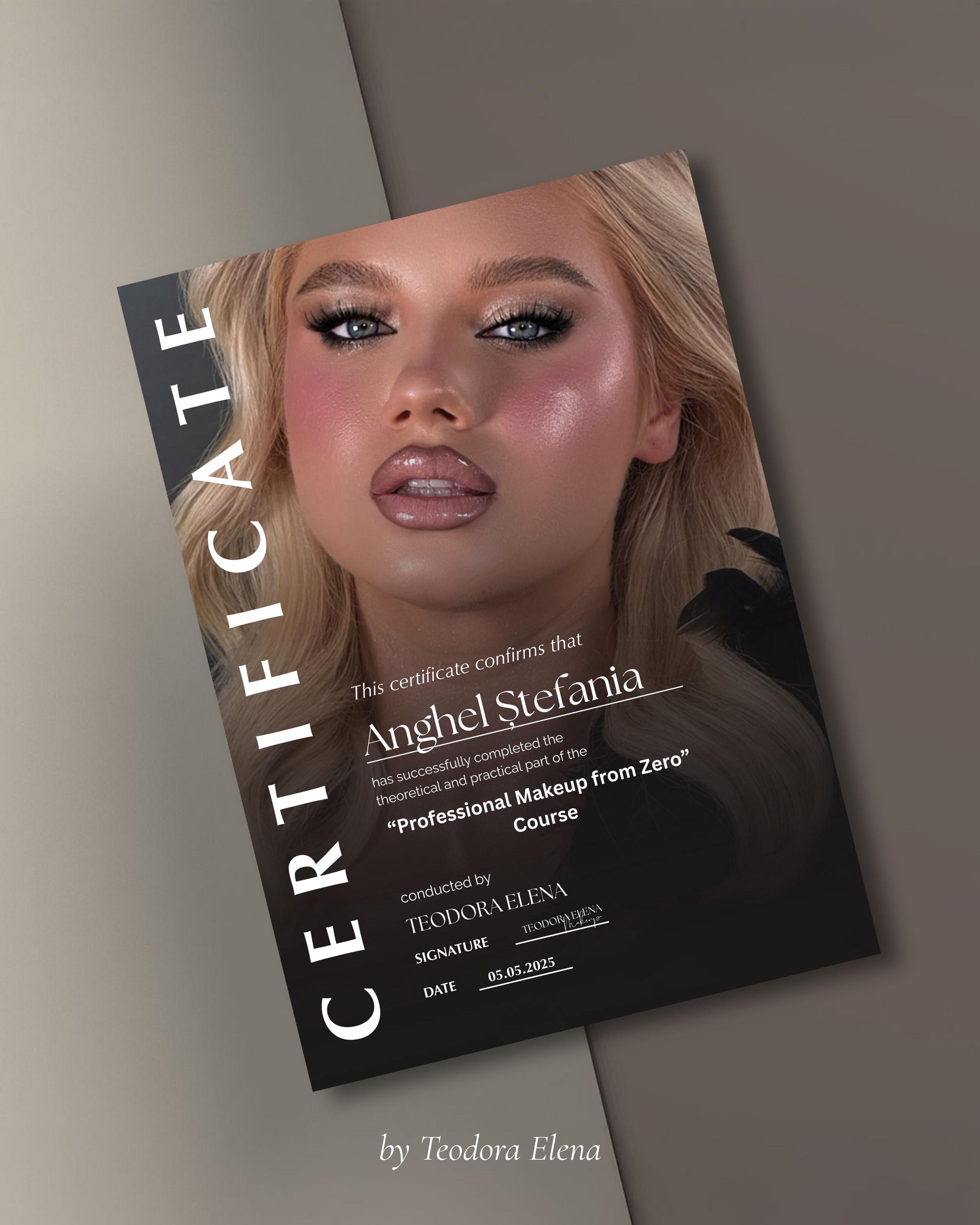 Editable Makeup Certificate Template | Diploma for Beauty Trainers - Etsy