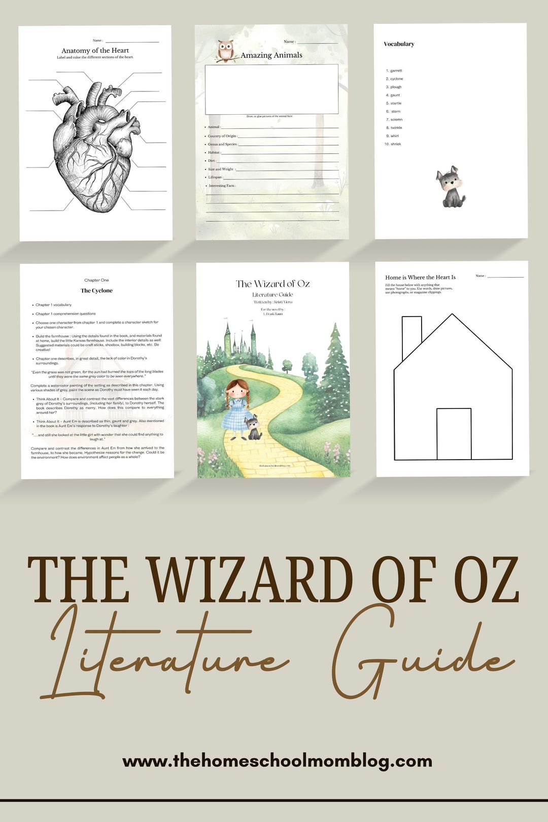 The Wizard of Oz Literature Guide – Printable Homeschool Resource for ...