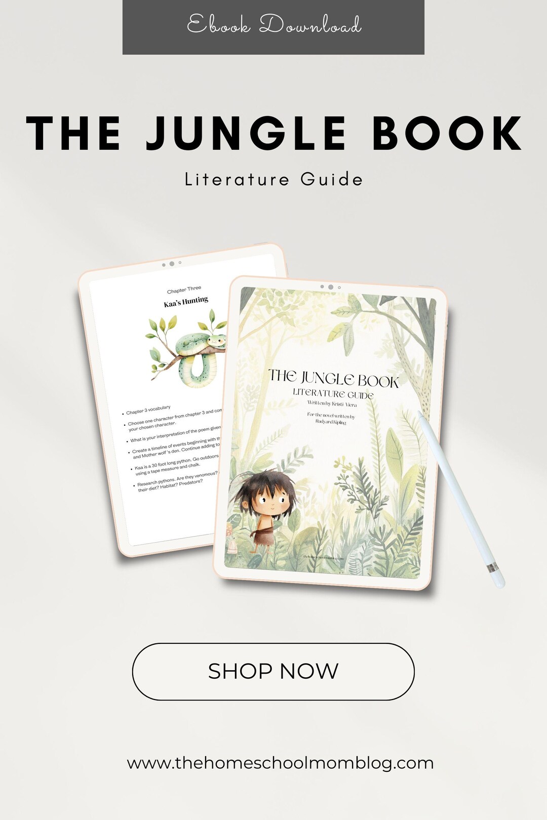 The Jungle Book Literature Guide – Printable Homeschool Resource for ...