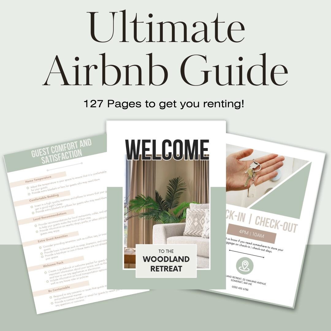Editable Airbnb Hosting Bundle | Canva Editable PDF Checklists, Welcome ...