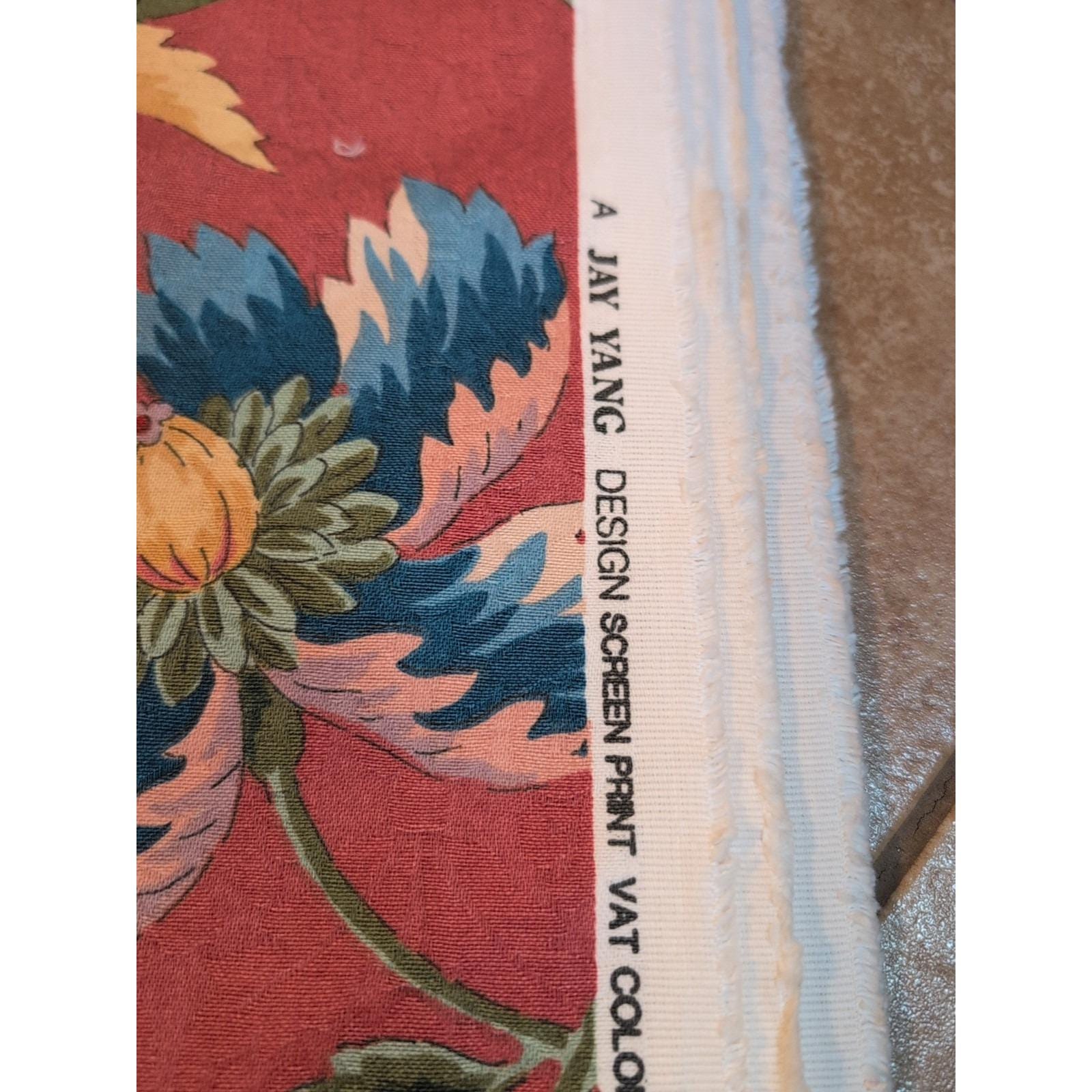 JAY YANG Fabric 12 Yds X 54"big Floral Red Spectrum Designer Gallery ...
