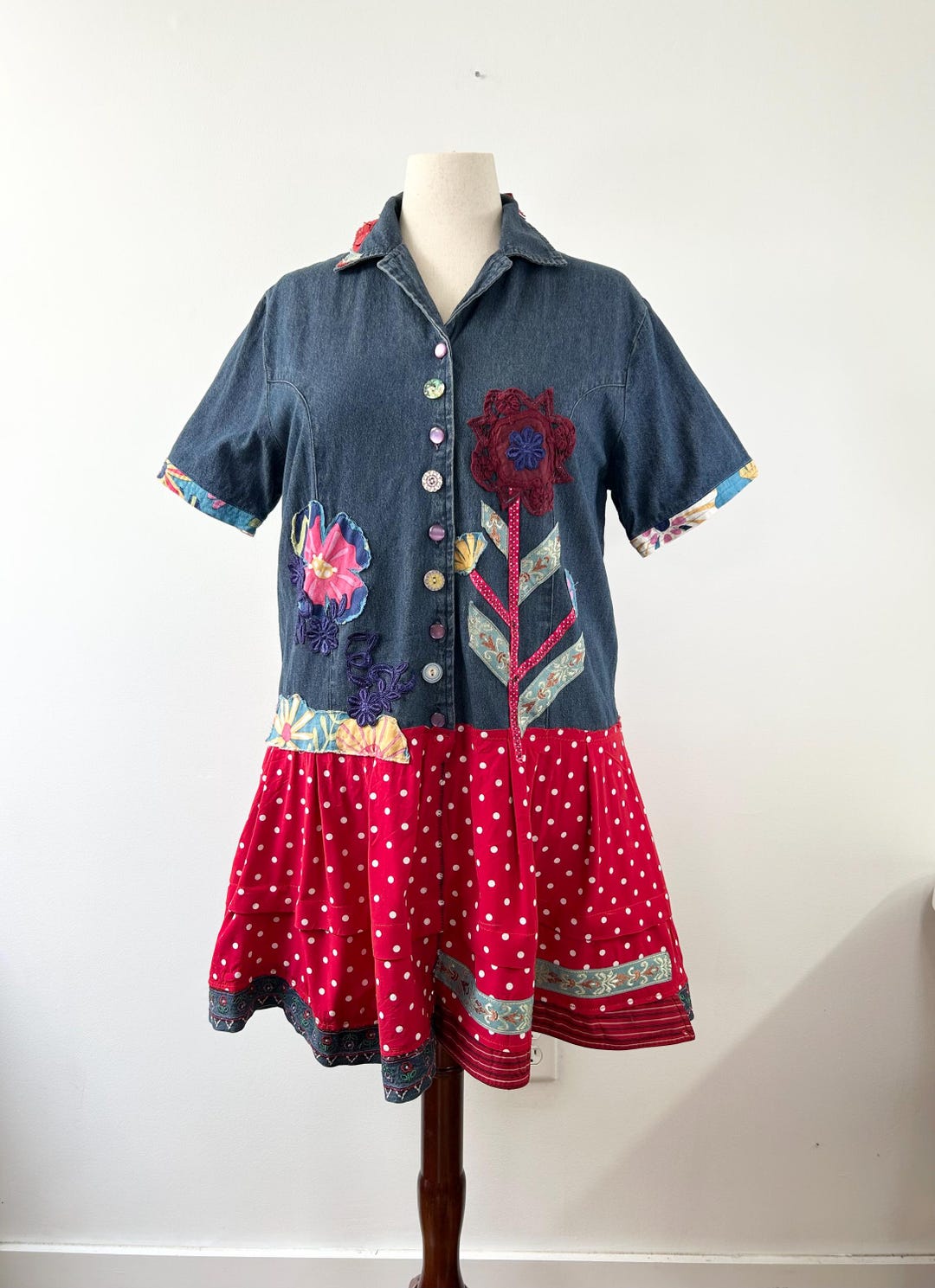 L-XL Size or 14-16 (U.S)/A Mate's Infatuation Dress / Denim Jean Shirt ...