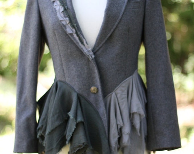 Anchor Jacket / Medium / Upcycled / Wool Jacket / One of a Kind by ...