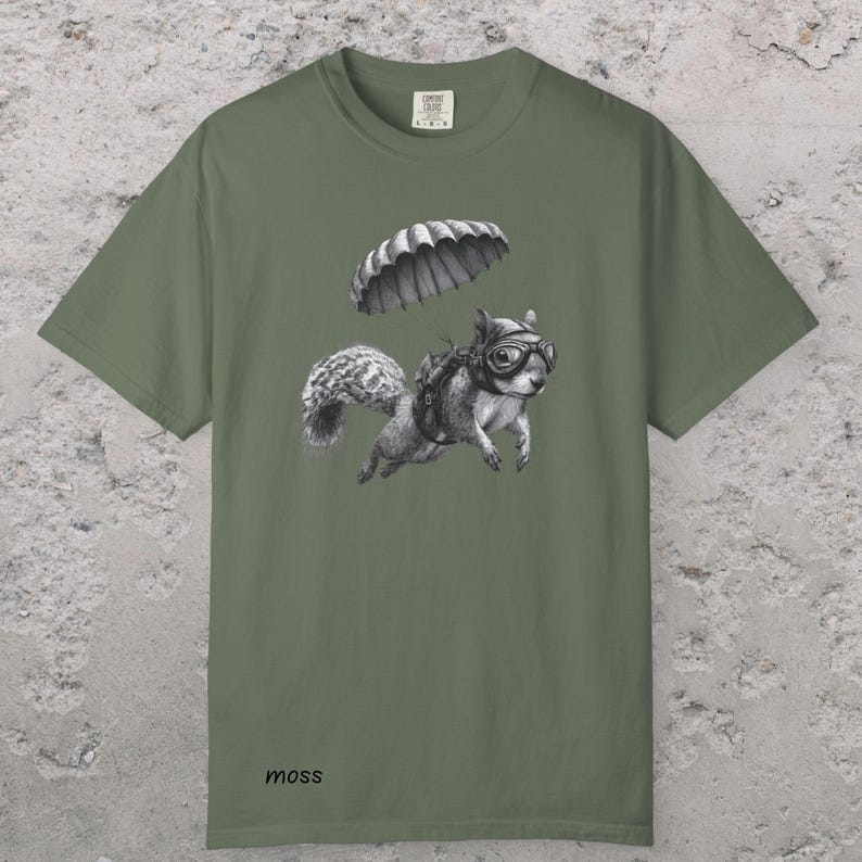 Skydiving Squirrel Vintage Style Comfort Colors Shirt Tattoo Style ...