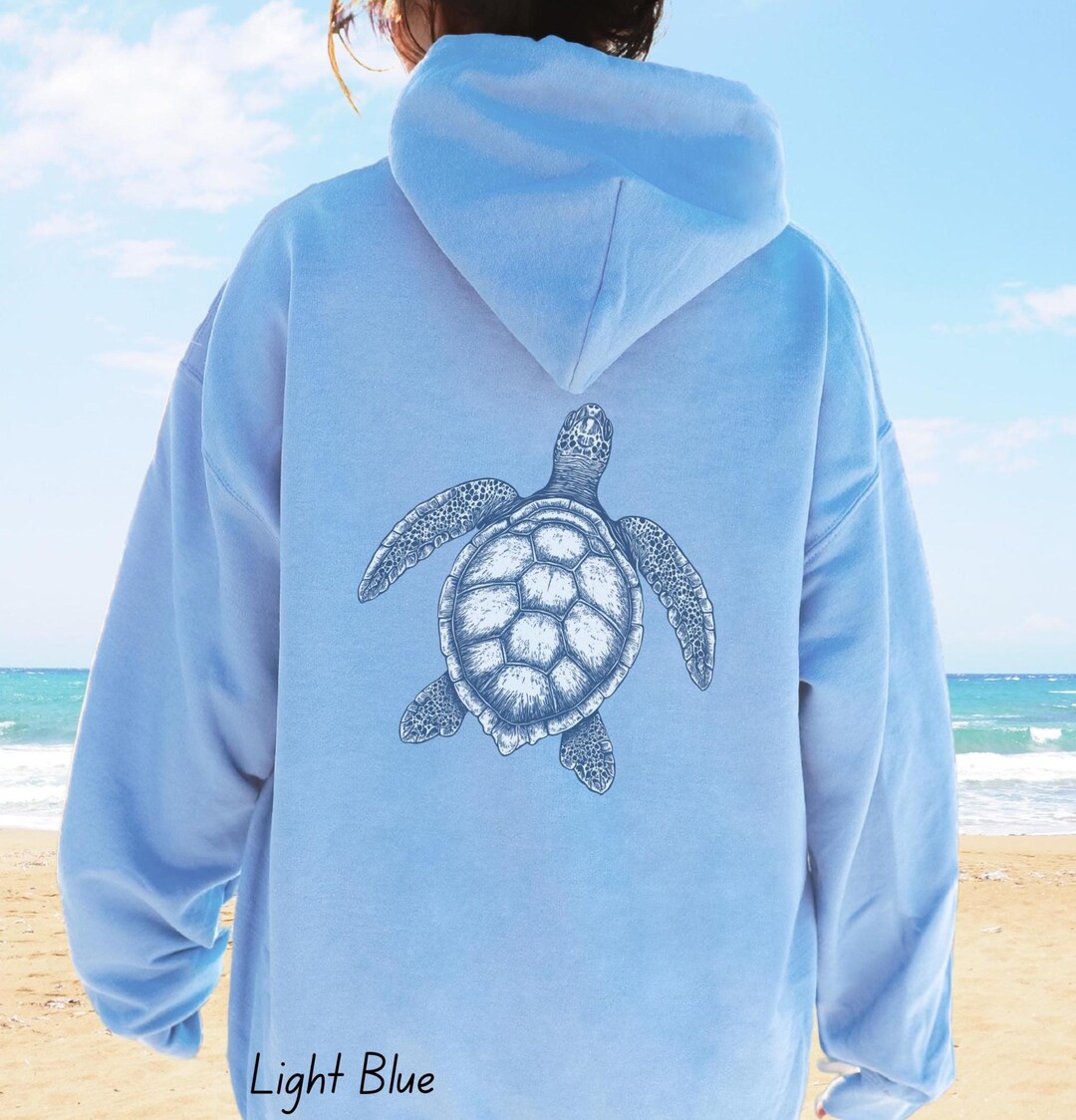 Vintage Vibe Sea Turtle Hoodie: Beach Lover's Outdoors Sweatshirt - Etsy