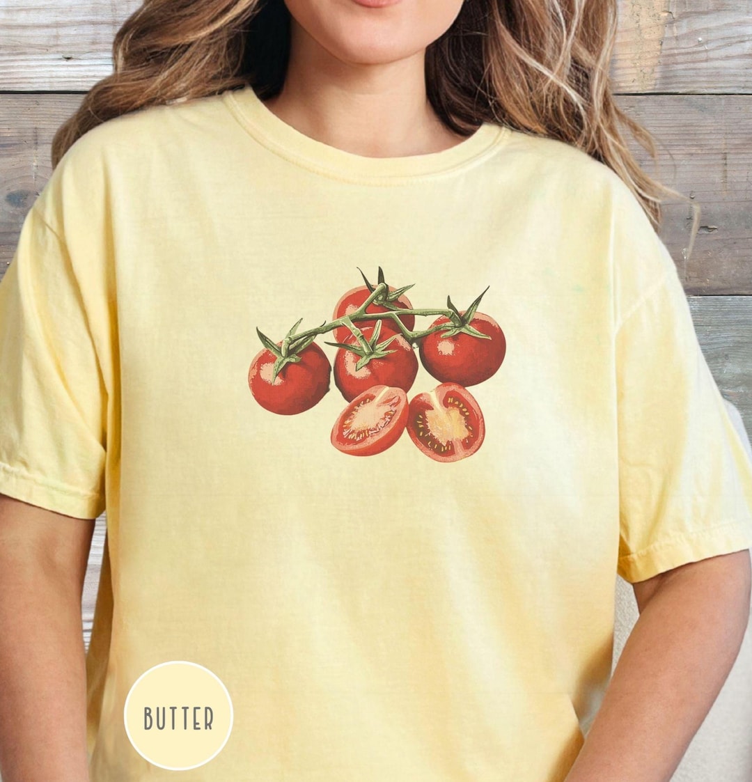 Tomato Graphic Shirt Vintage Garden Veggie Tee Retro Farmer Gift ...