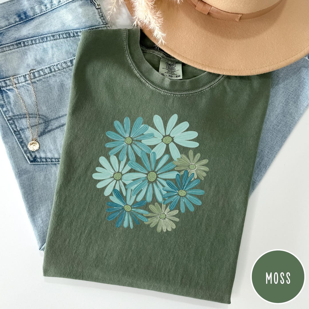Daisy Floral Graphic Shirt - Retro Naturecore Boho Tee - Etsy