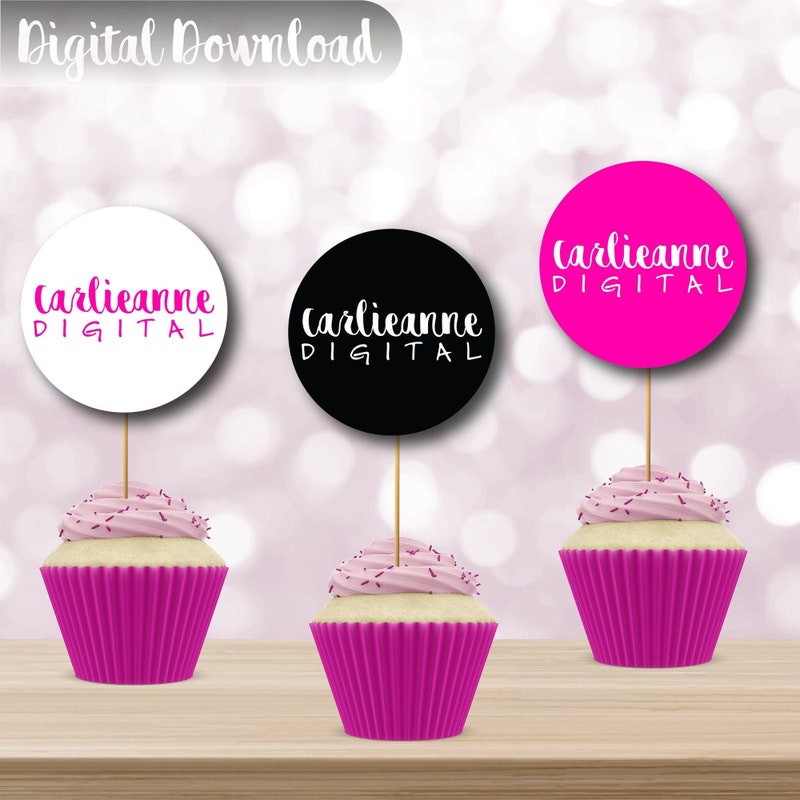 Logo Cupcake Toppers - Etsy