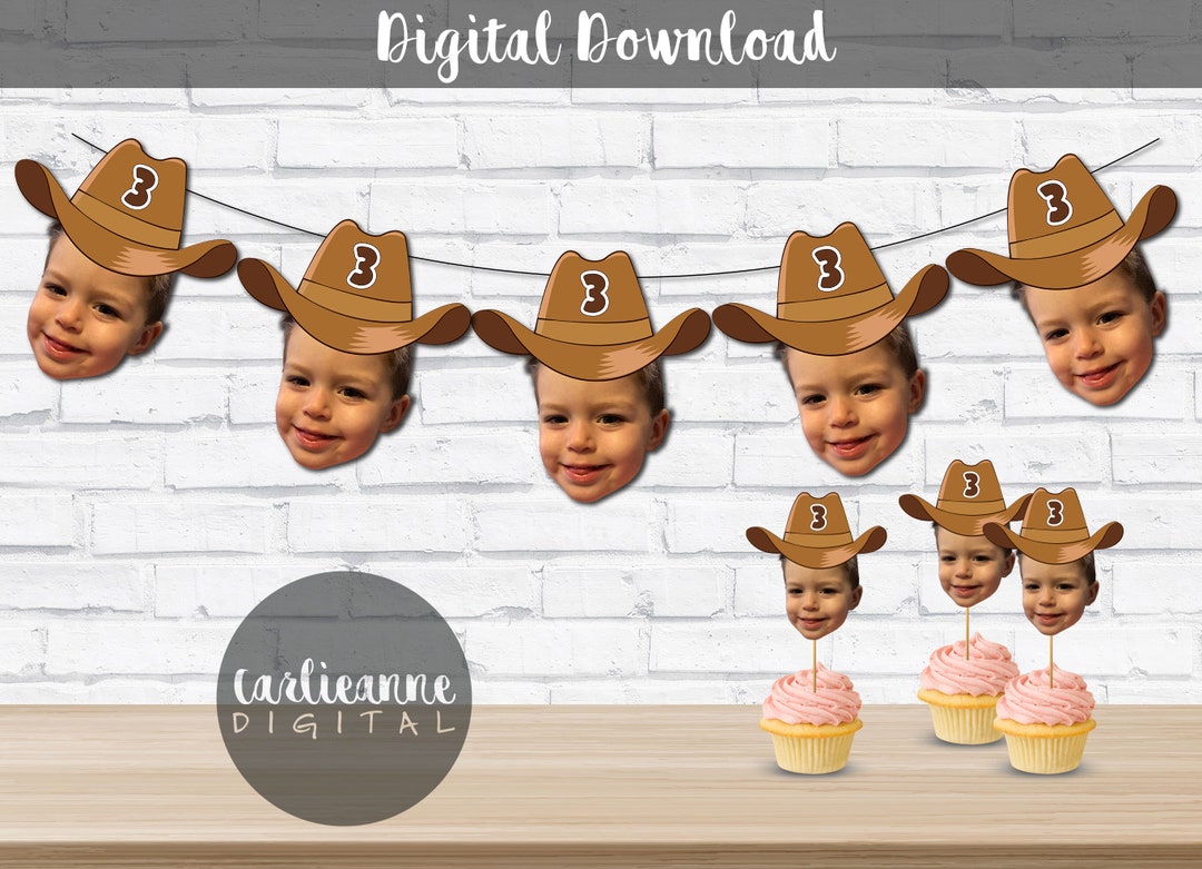 Groom Cowboy Hat Banner, Cupcake Toppers Bundle, Last Rodeo ...