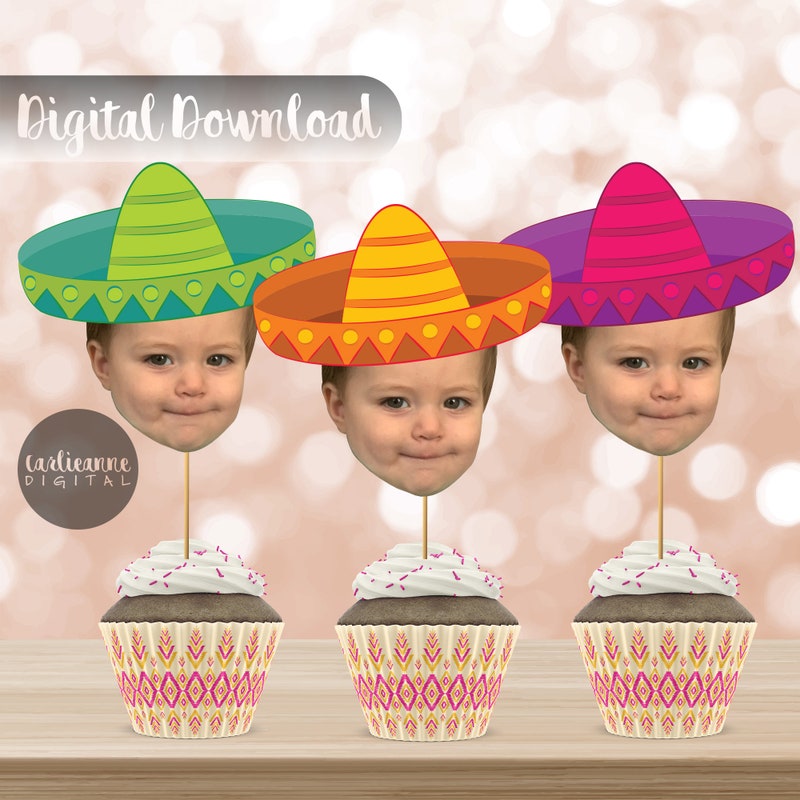 Fiesta Cupcake Toppers - Etsy