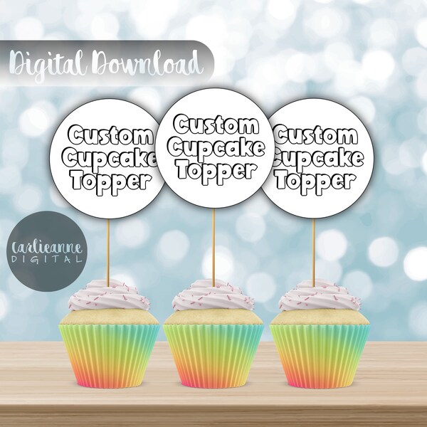 Logo Cupcake Toppers - Etsy