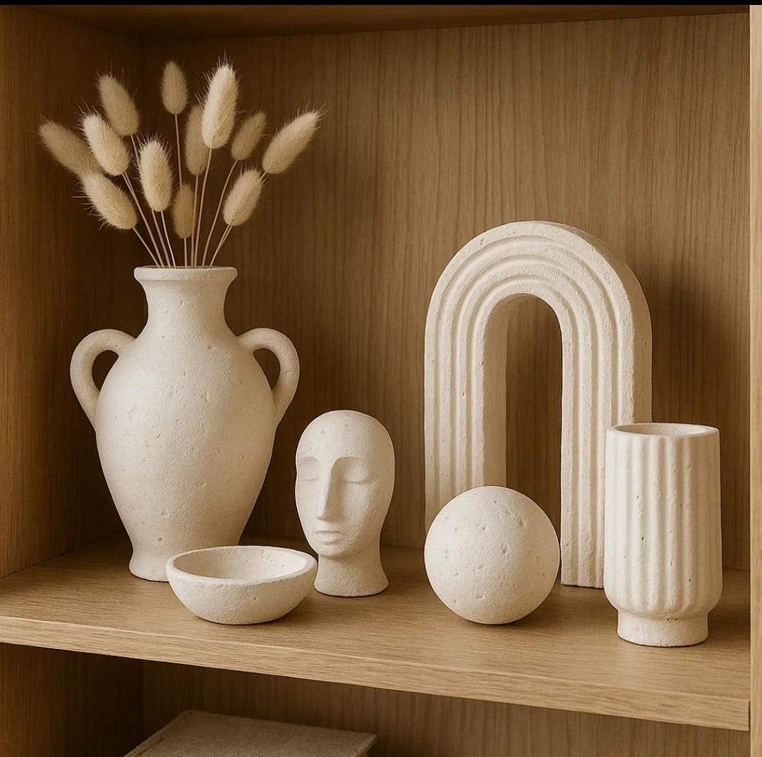 Diy Plaster of Paris Home Decor Beautiful Wall Shelves Ceramic Hand ...