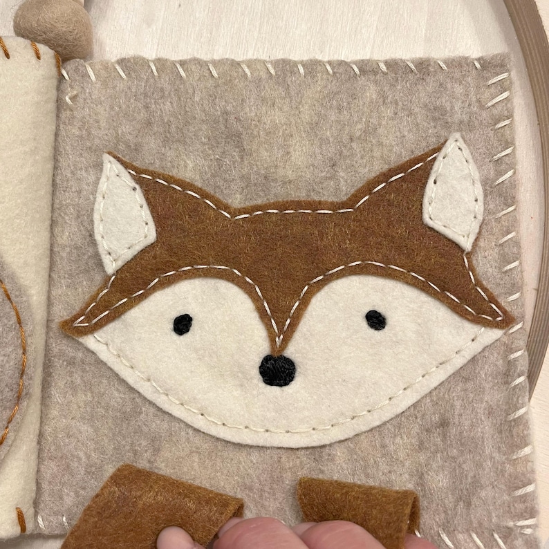 Woodland Felt Quiet Book | Soft Baby Toy | Handmade Forest Sensory Book ...