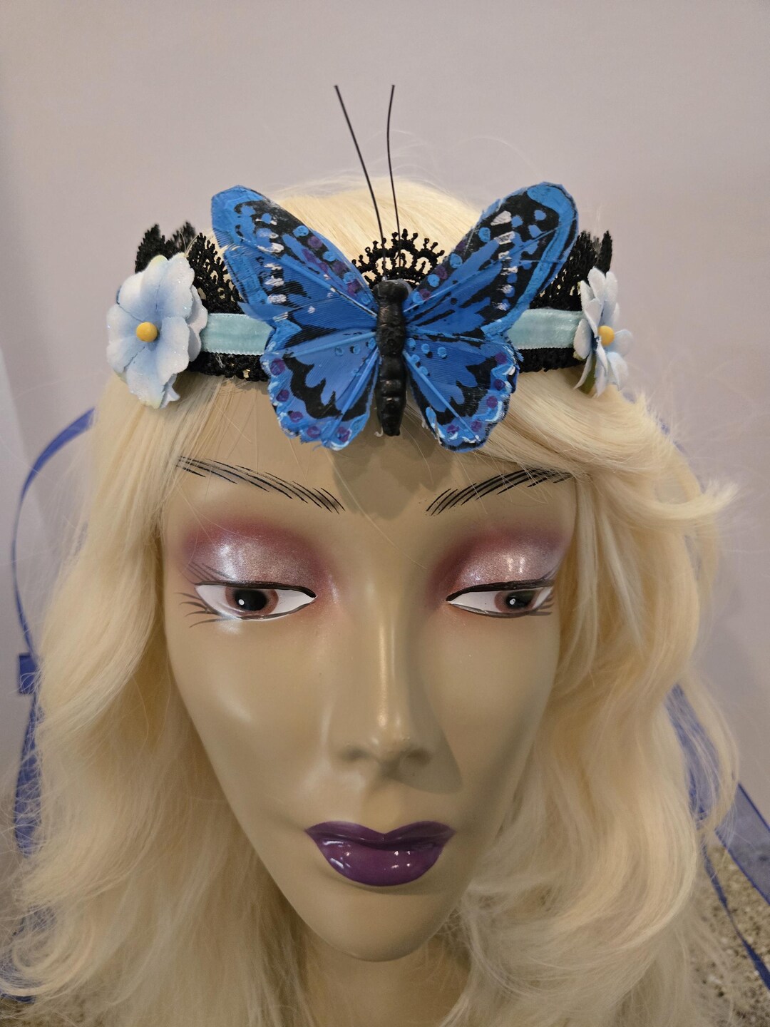 Bridgerton Inspired Blue Butterfly Birthday Crown - Etsy