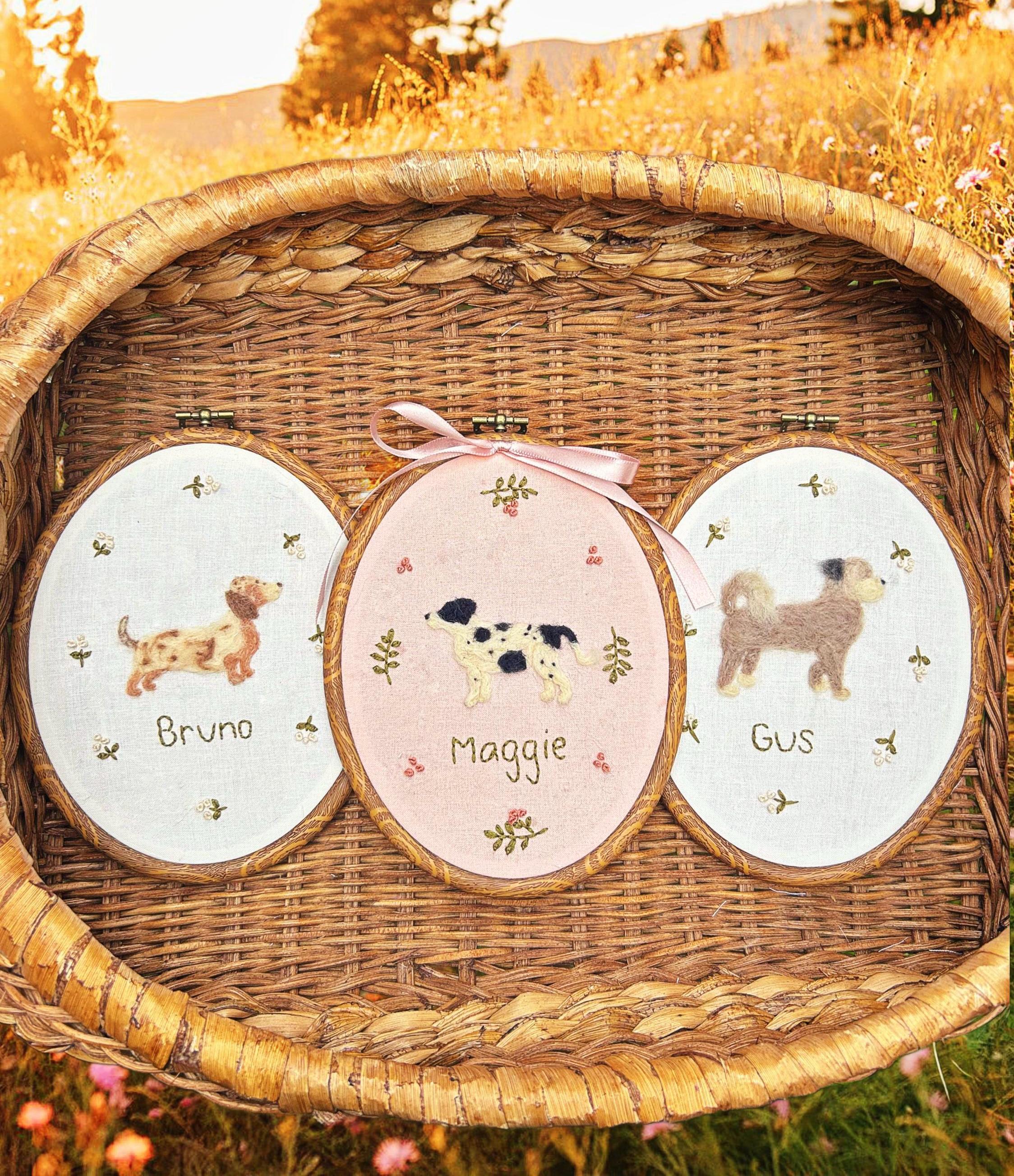 Handmade CUSTOM Any Breed Pet Portrait Dog Cat Heirloom Nursery Gift ...