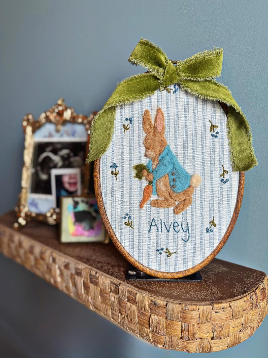 Handmade Peter Rabbit Nursery Decor Wall Hanging Bunny Beatrix Potter ...