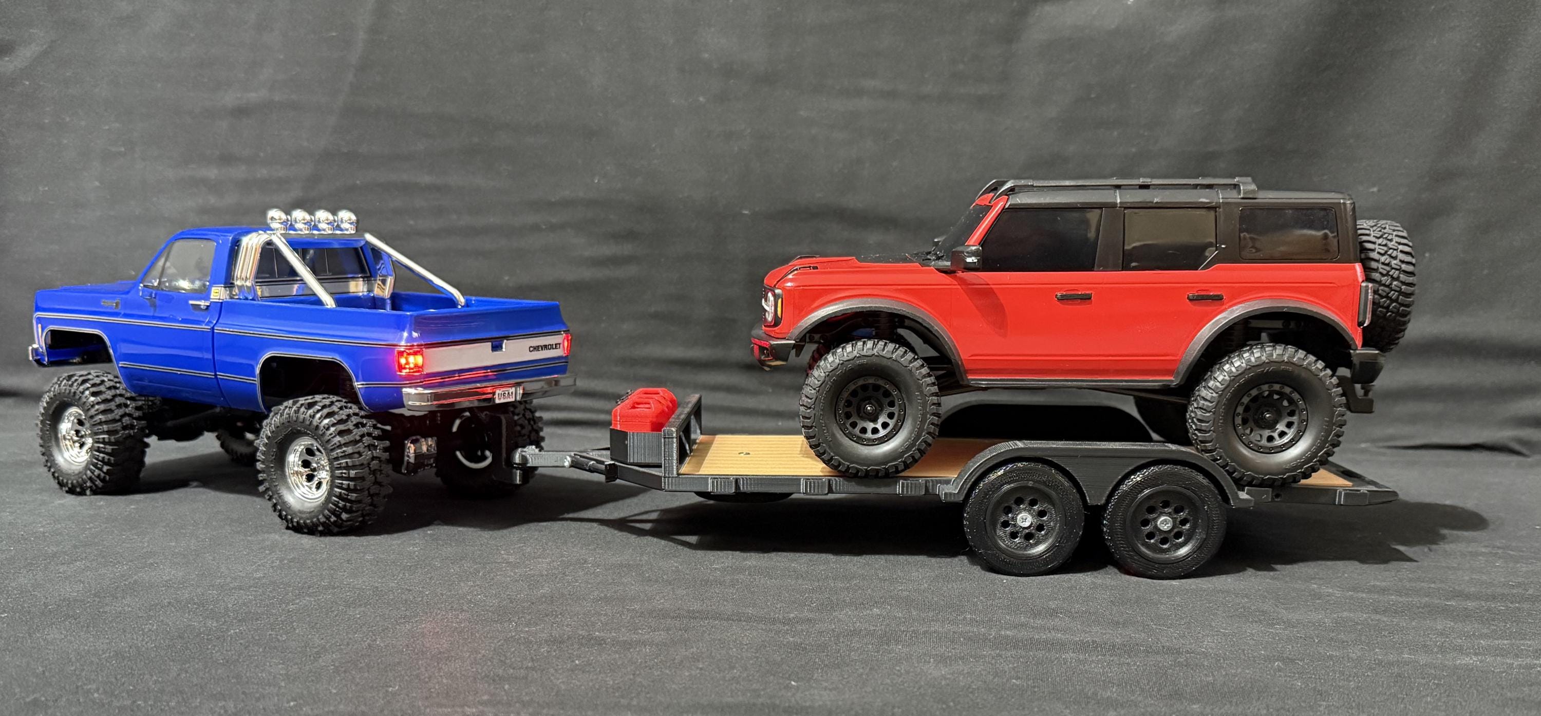 TRX4M 3D Printed Dual Axle Trailer and Free Hitch 1/18 Scale - Etsy