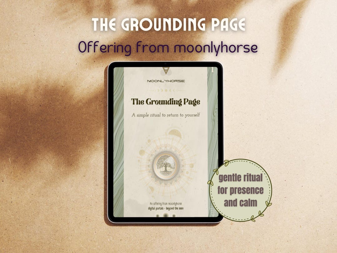 Grounding Ritual Printable | the Grounding Page – Gentle Self-care ...