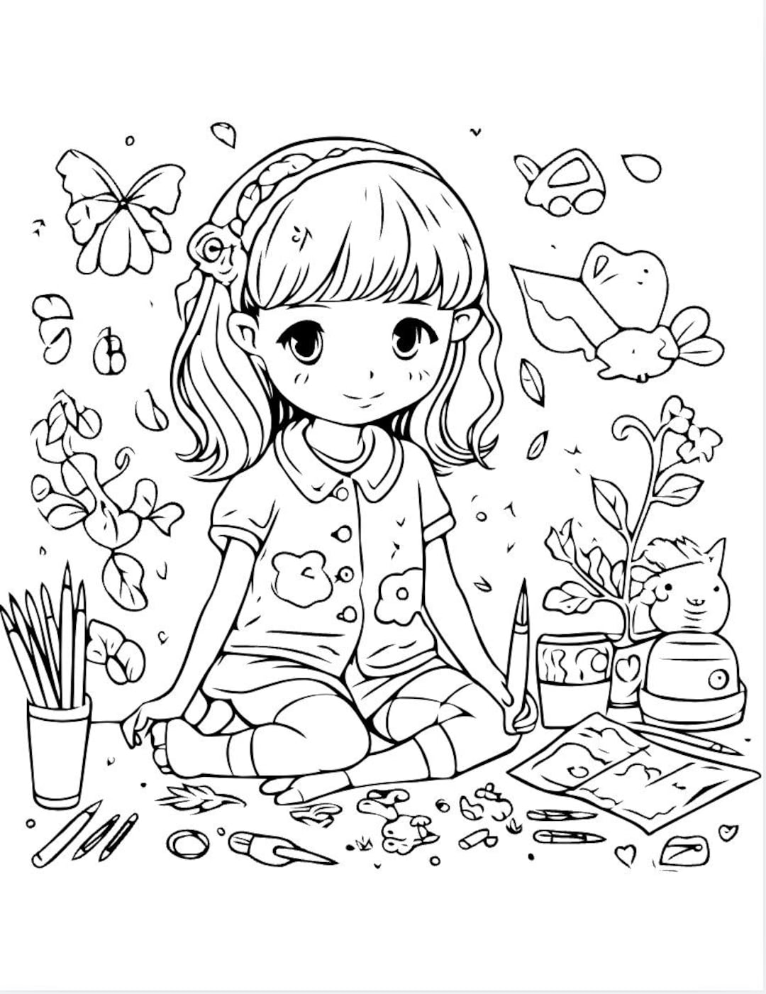 Whimsical Printable Coloring Pages | Instant Download | Fun for Kids ...