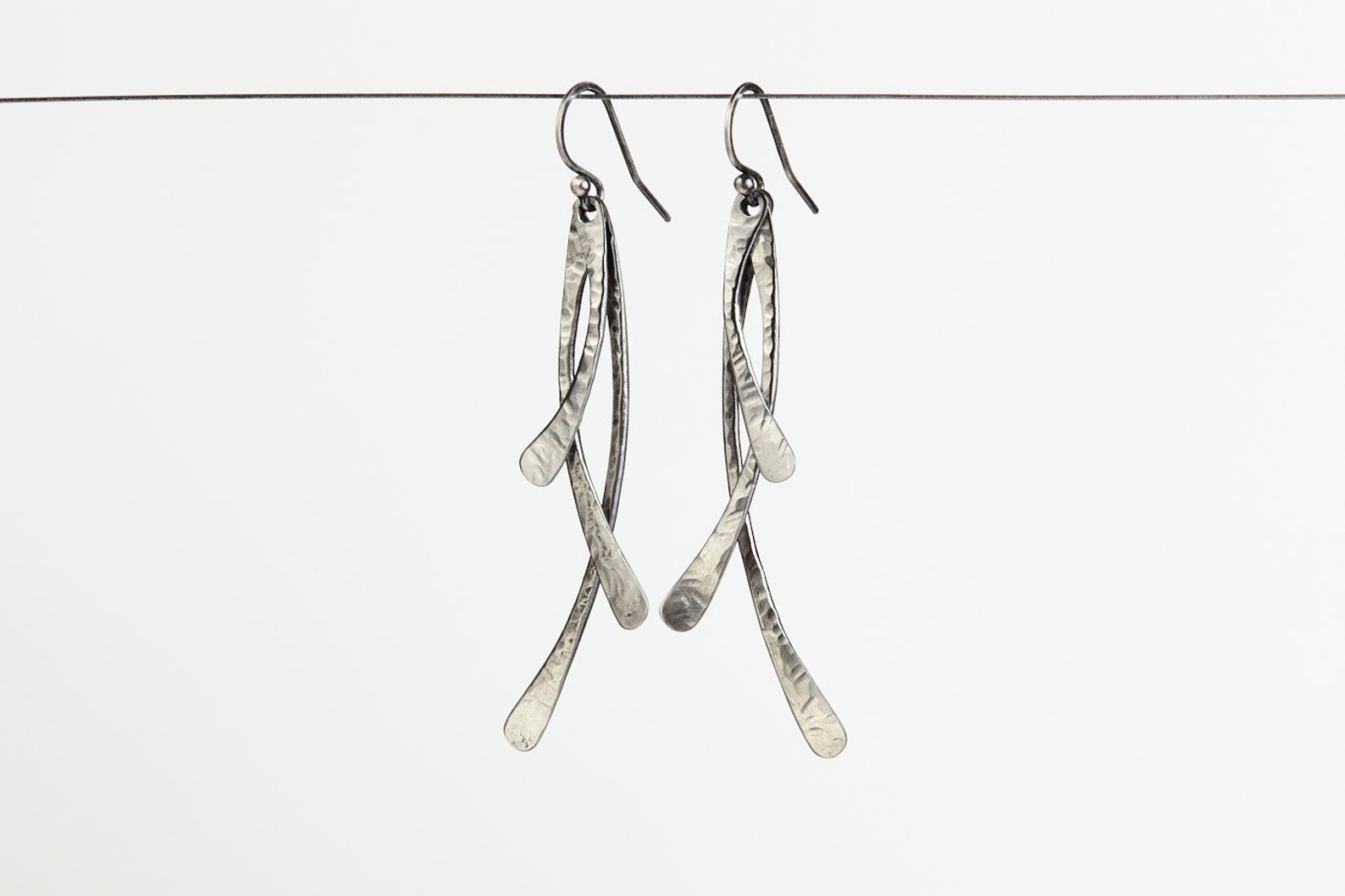 Rustic, Hand Forged Iron Earrings. A Unique 6th Anniversary Gift for ...