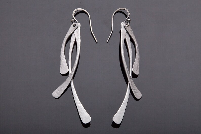 Rustic Hand Forged Iron Earrings. A Unique 6th Anniversary - Etsy