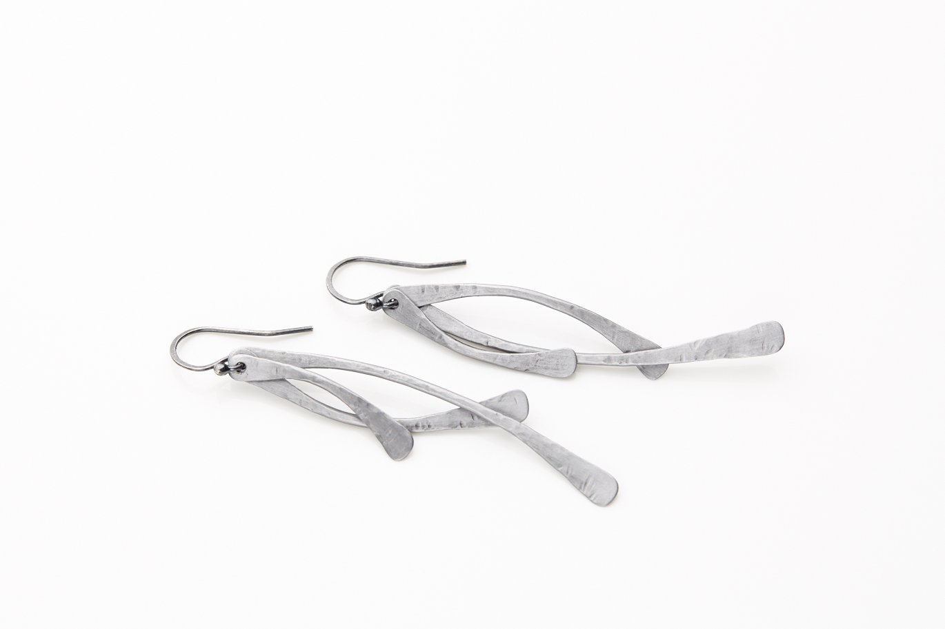 Rustic Hand Forged Iron Earrings. A Unique 6th Anniversary - Etsy