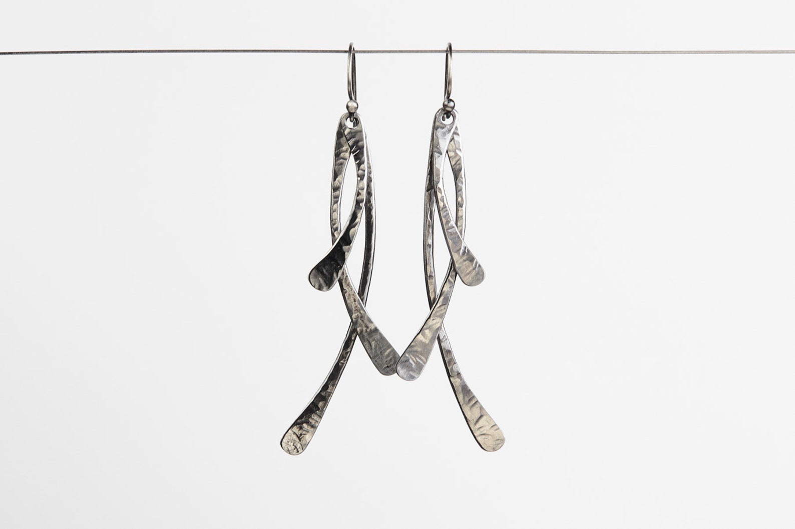 Rustic, Hand Forged Iron Earrings. A Unique 6th Anniversary Gift for ...