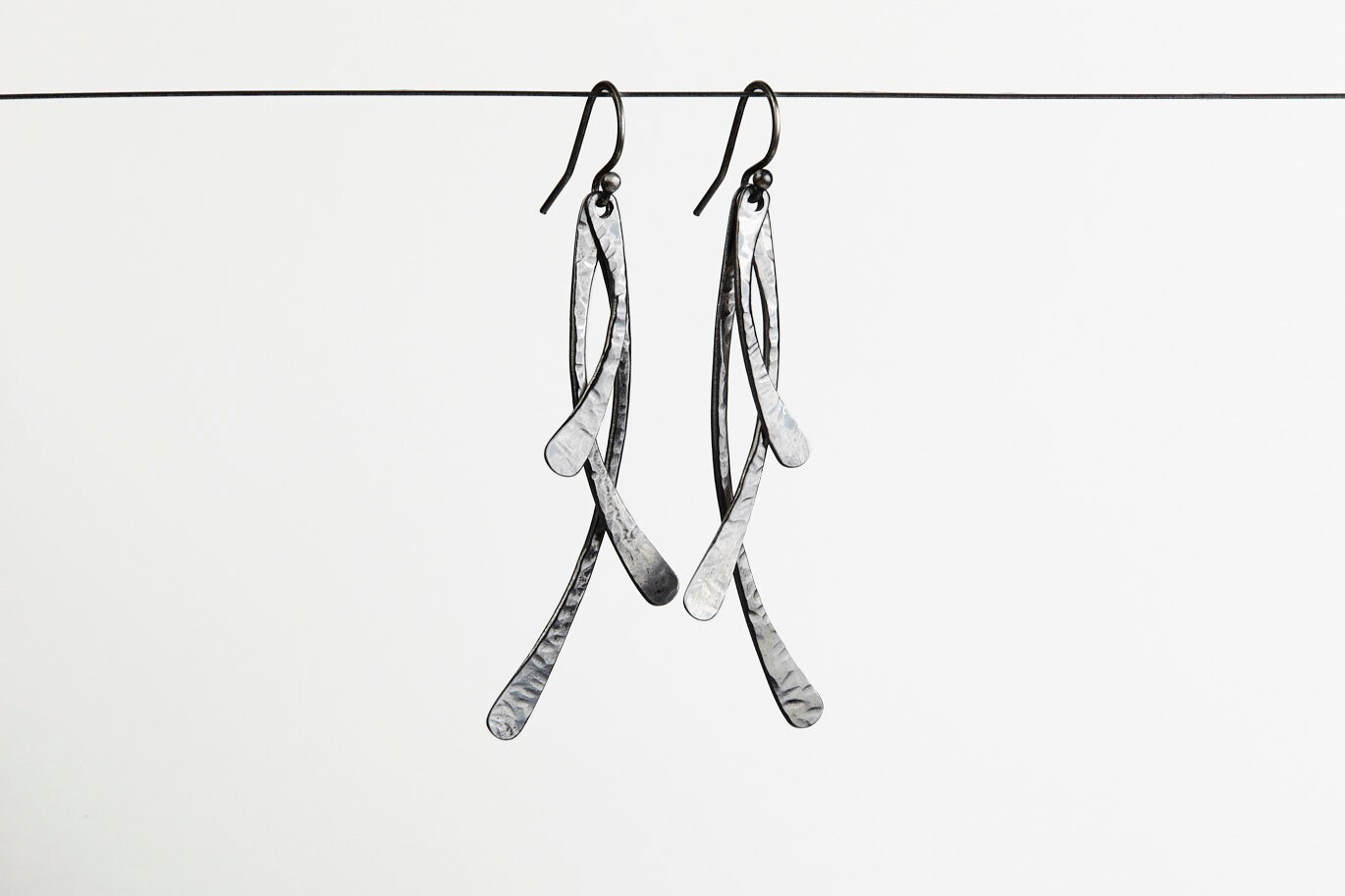 Rustic, Hand Forged Iron Earrings. A Unique 6th Anniversary Gift for ...