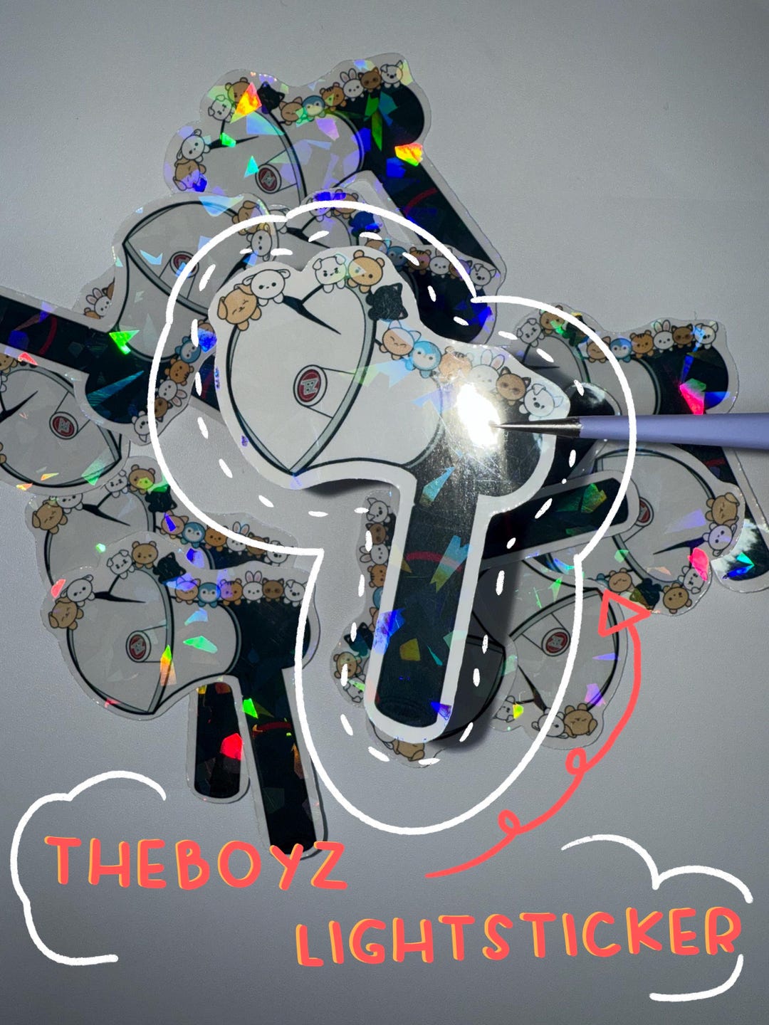THE BOYZ TBZ | the Boyz Lightstick Sticker| Holographic Sticker - Etsy