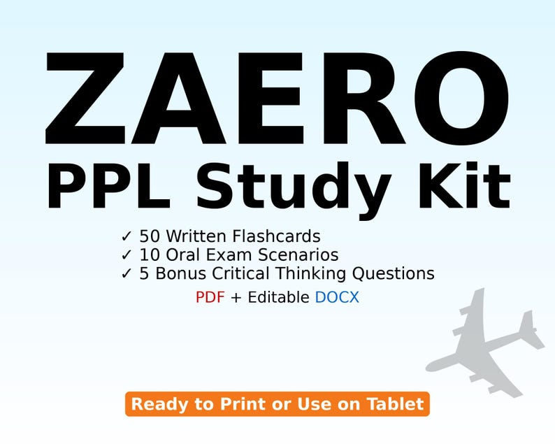 ZAERO Private Pilot Quick Kit - Etsy