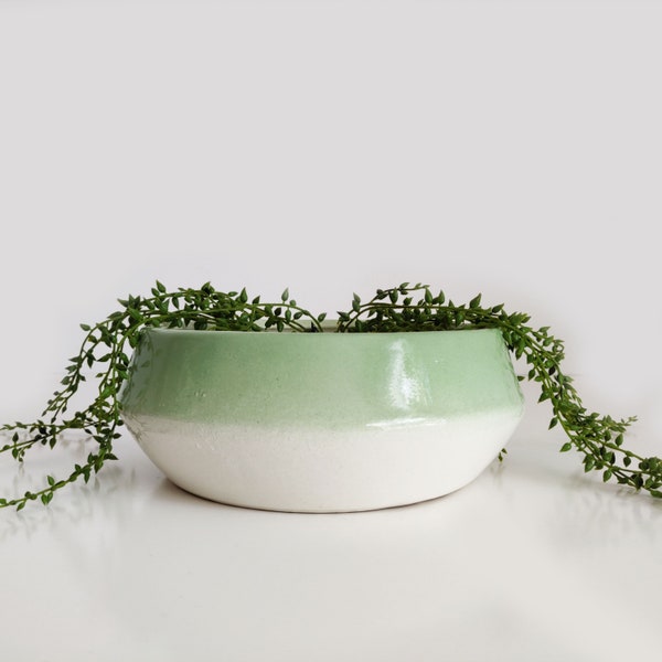 White Shallow Planter - Etsy
