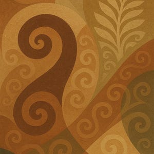 Māori Koru Abstract Art Print – New Zealand Digital Wall Art – Green ...