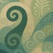 Māori Koru Abstract Art Print – New Zealand Digital Wall Art – Green ...