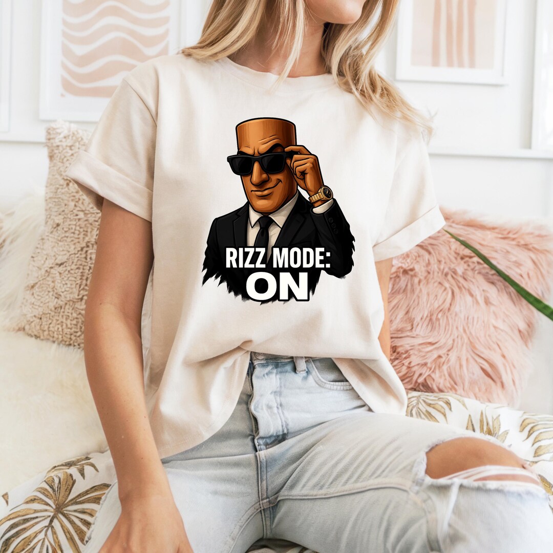 Tung Tung Tung Sahur T-shirt | Rizz Mode on | Italian Brainrot | Weird ...