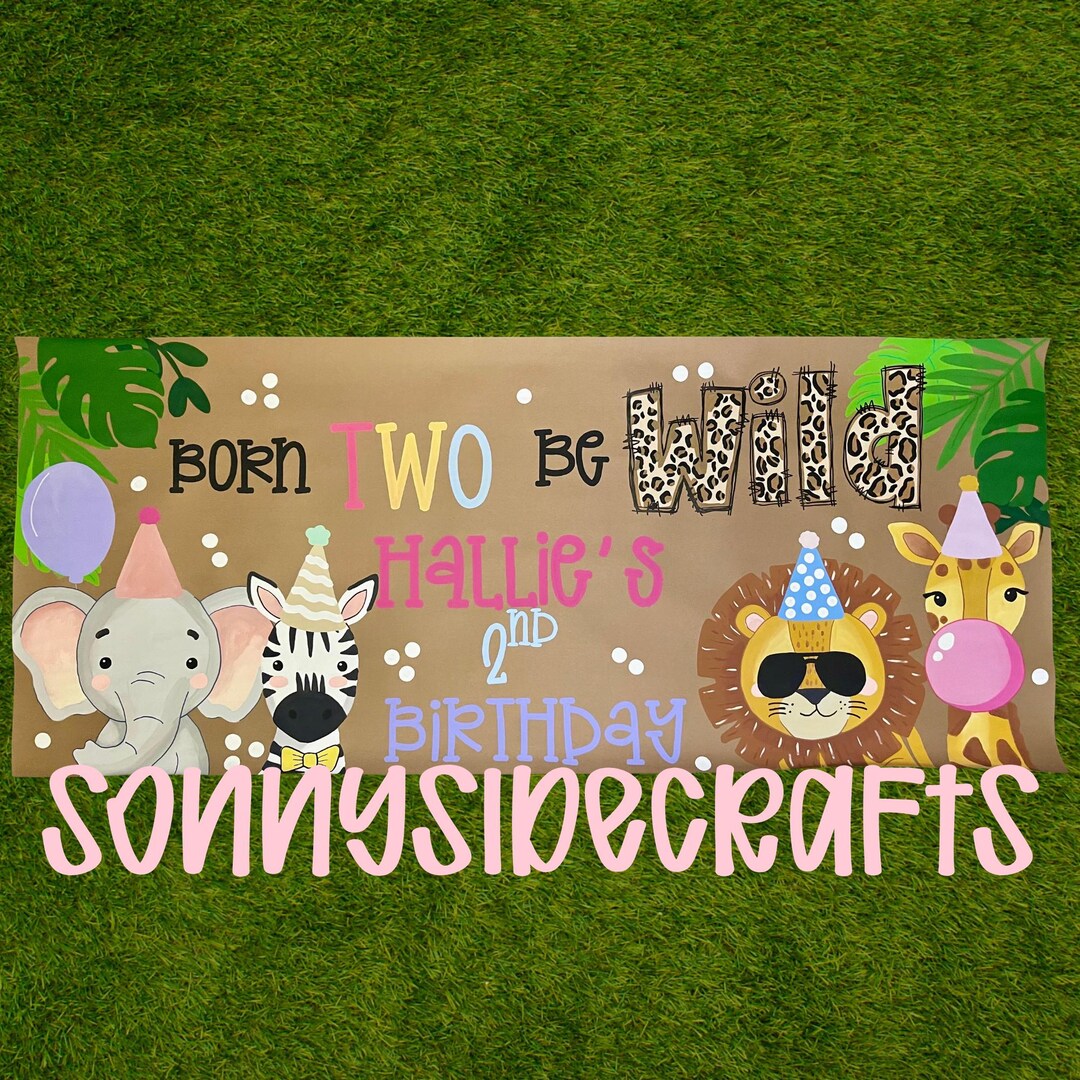 Custom Hand-painted Kraft Paper Party Banner: Personalized Celebration ...
