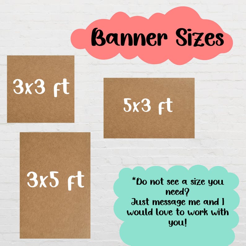 Custom Hand-painted Party Banner: Kraft Paper, Acrylic Paints - Etsy