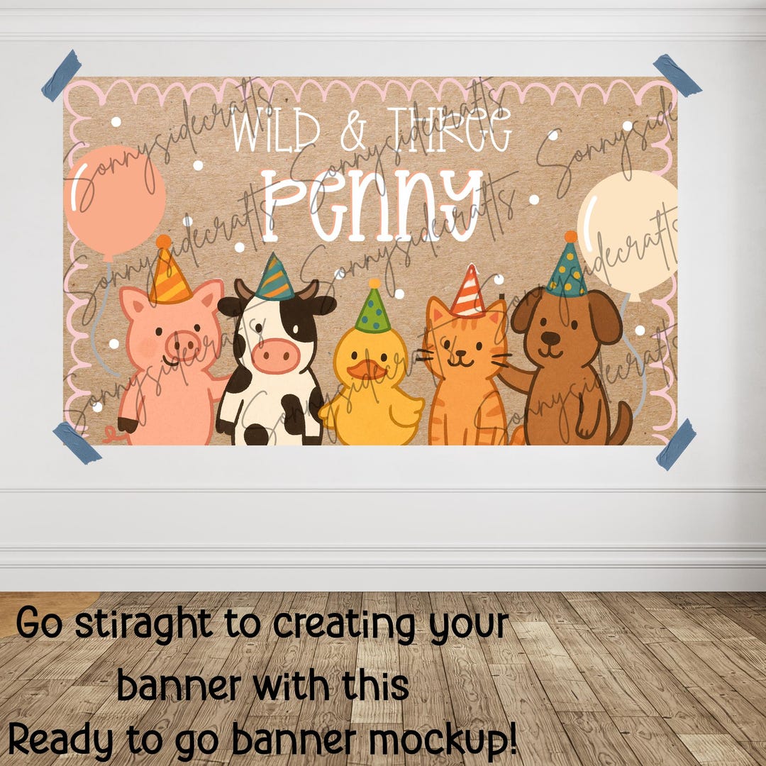 Editable Party Banner Template Canva | Custom Birthday Decoration ...
