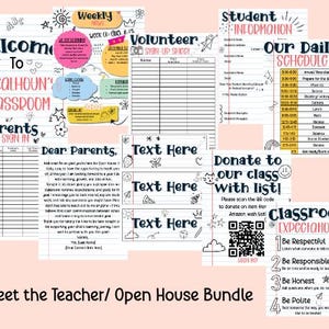 Meet the Teacher & Open House Bundle-editable Teacher Templates ...