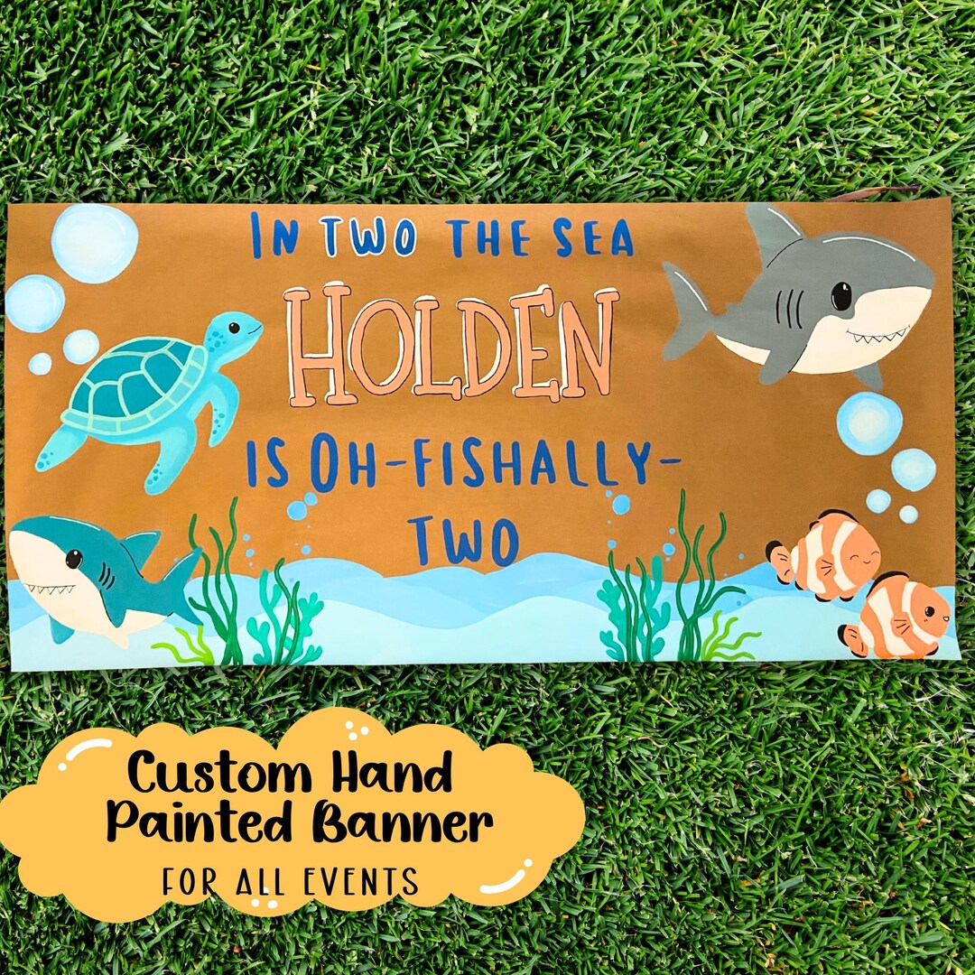 Custom Hand-painted Kraft Paper Party Banner: Personalized Celebration ...
