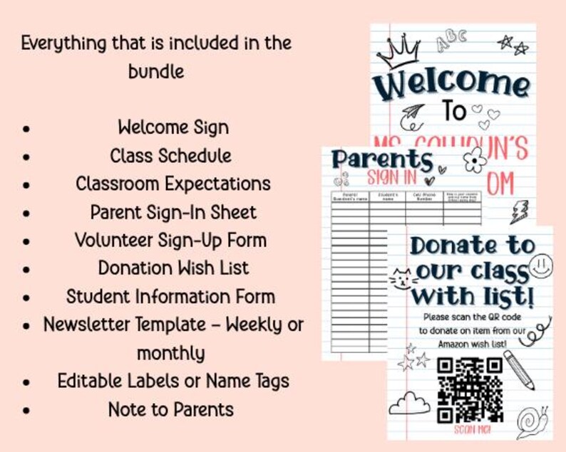 Editable Meet the Teacher Template Bundle: Back to School Night, Open ...