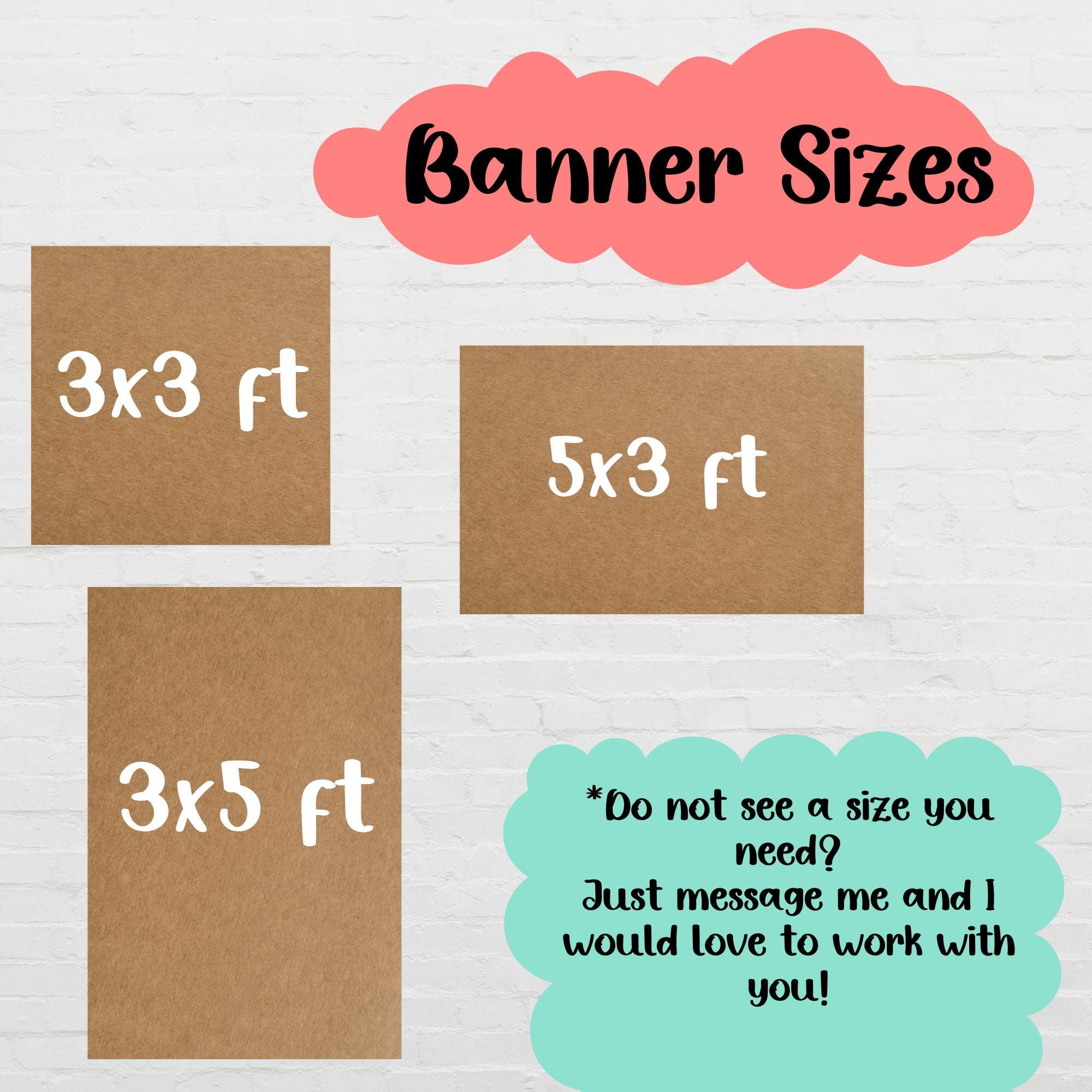 Custom Hand-painted Kraft Paper Party Banner: Personalized Celebration ...