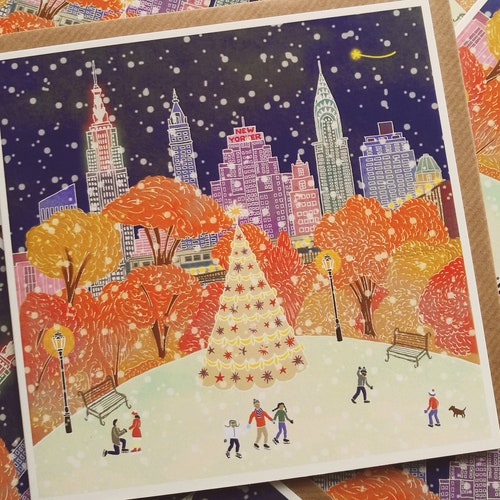 New York City Snow Globe Christmas Card New York Christmas - Etsy UK
