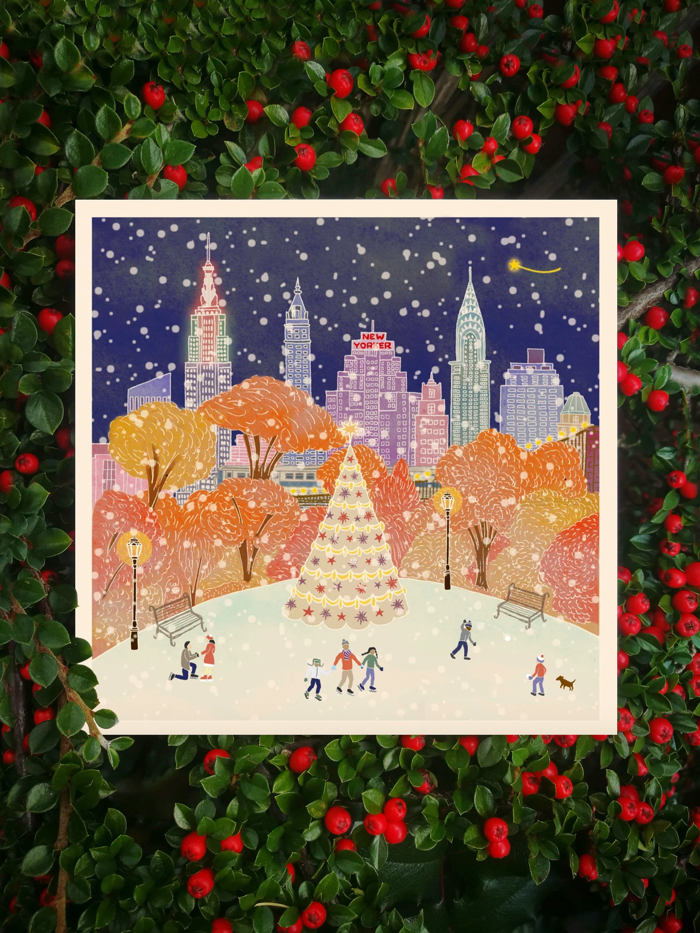 New York City Christmas Card - Etsy