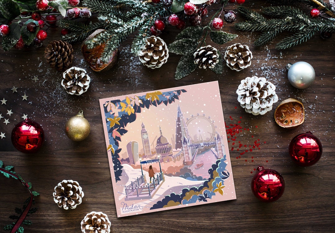 London Christmas Card - Etsy UK