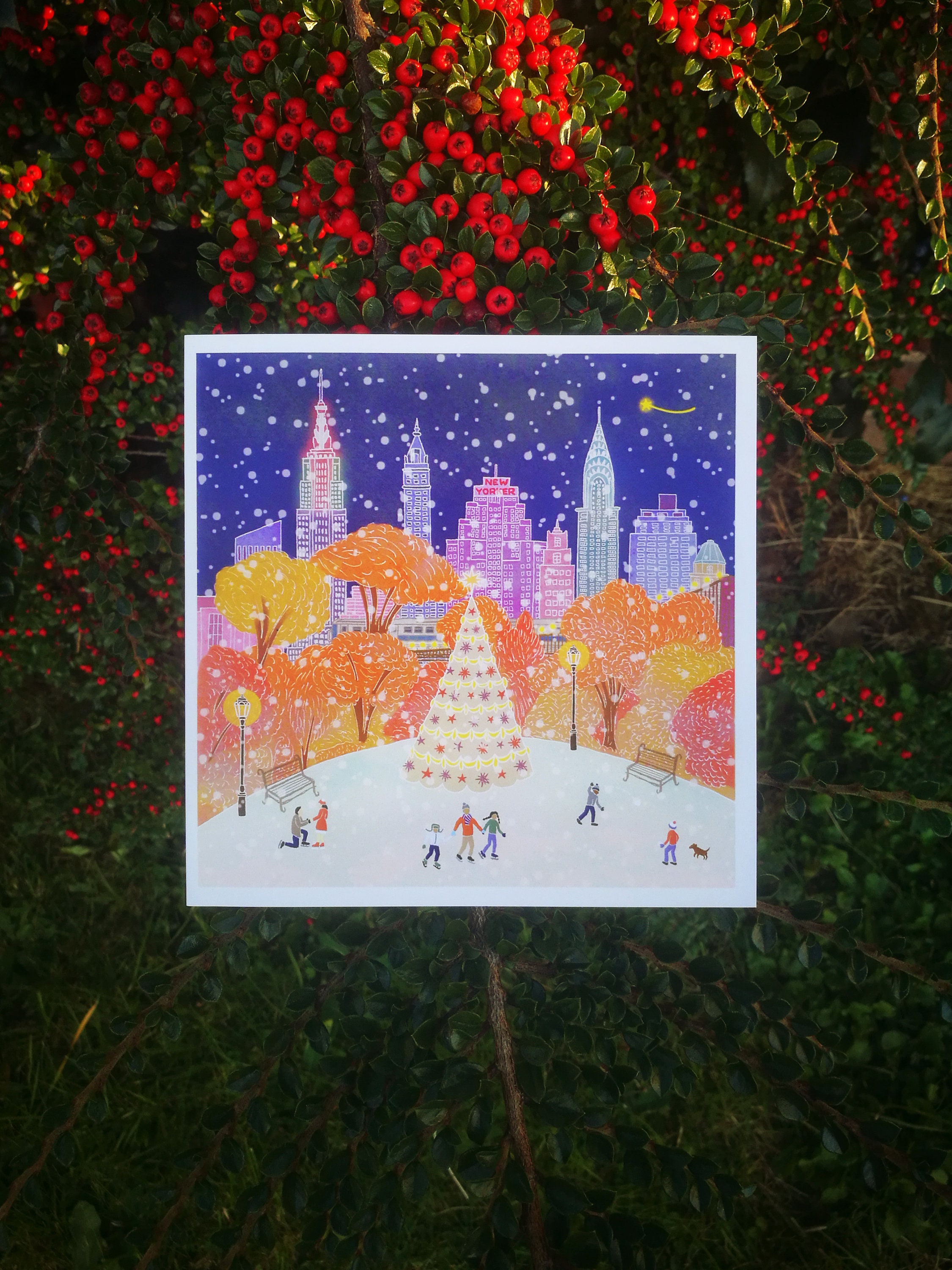 5x New York City Christmas Cards Set | Etsy