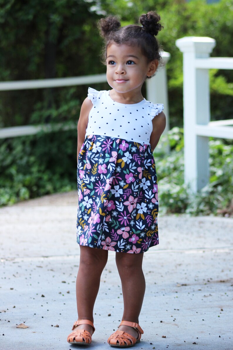 Snapdragon Dress 12m-8 PDF Girls Dress Pattern, Knits, Flutter, Short ...