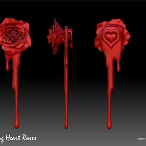 Bleeding Heart Rose (red) - Etsy